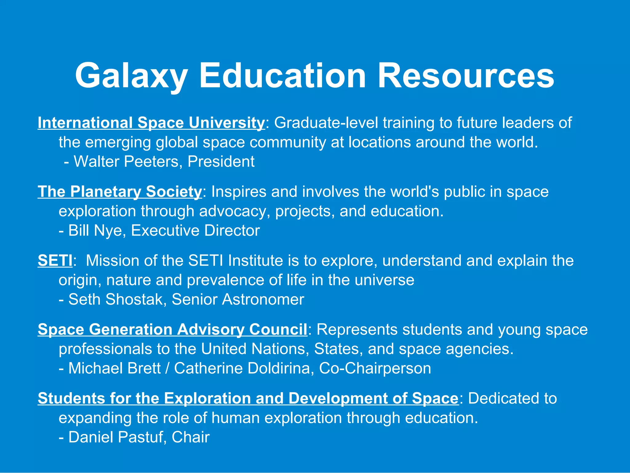 ILOA Galaxy Forum Hawaii 2015 -- Steve Durst | PPT