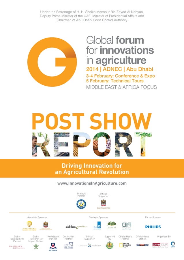 Global Forum for Innovations in Agriculture post show_report | PDF