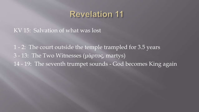 Revelation 11 chapter summary | PPTX | Christianity | Religion ...