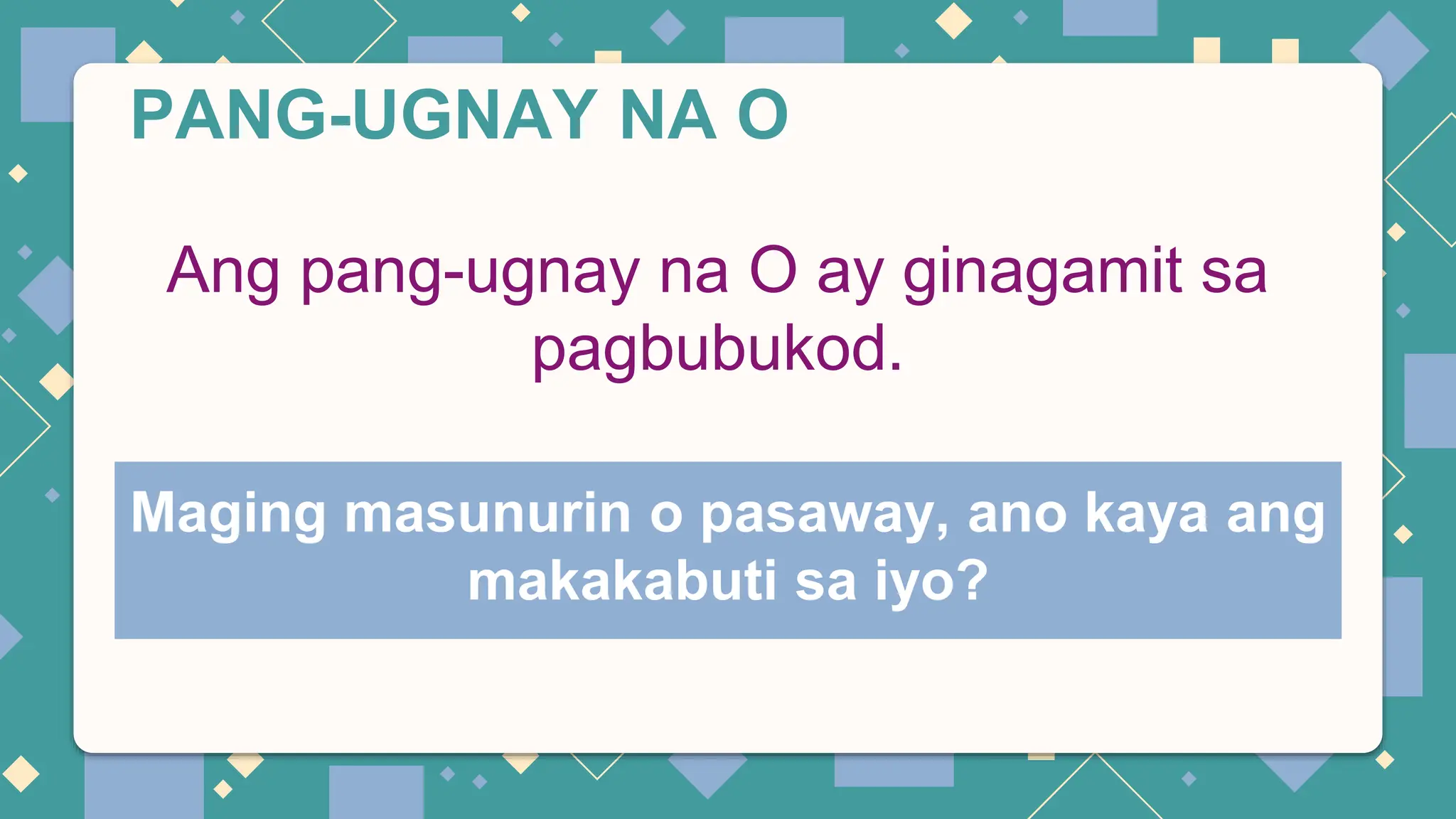 Filipino 2 Quarter 3- Mga Pang-ugnay PPT | PPTX