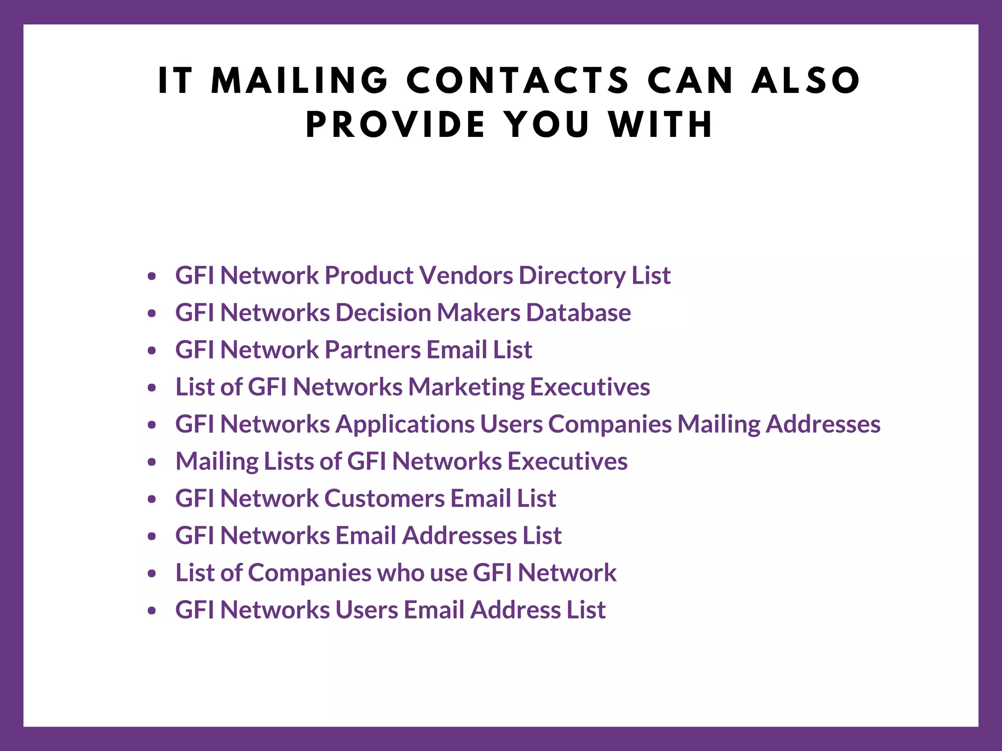 Gfi networks users email list | PPT