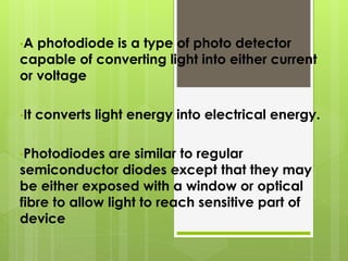 photodiode | PPTX | Physics | Science