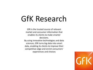 Gfk research | PPT