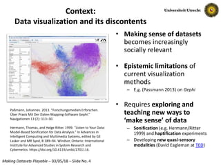 Using Analytical Game Design to make datasets ‘playable’ in the ...
