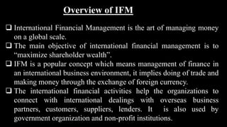 Global financial management, international financial management | PPTX | Financial Industry ...