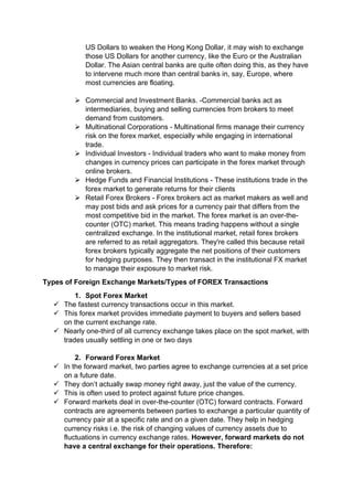 GFM - Module II Foreign Exchange Market.docx