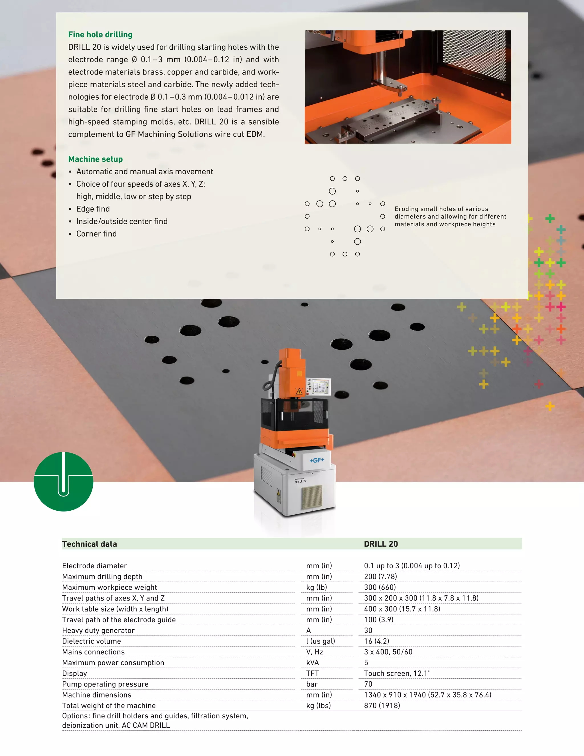 GF Machining Solutions - Agie Charmilles Drill 20 Series - Hole Drilling EDM | PDF
