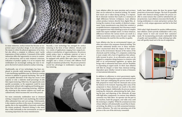 GF Machining Solutions - AgieCharmilles - Laser Texturing - Introduction of Laser Ablation for ...