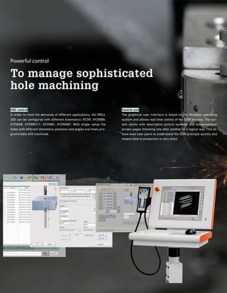 GF Machining Solutions - Agie Charmilles Drill 300 Series - Hole Drilling EDM | PDF