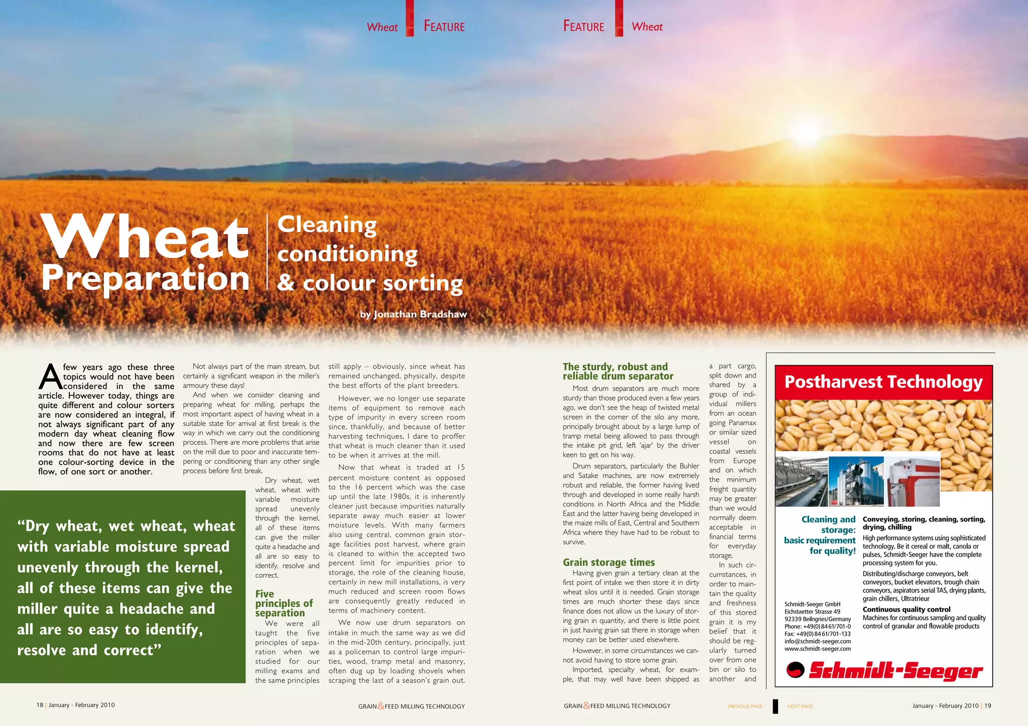 Wheat Preparation - Cleaning, Conditioning & colour sorting | PDF