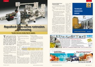 Aquafeed twin-screw extrusion processing | PDF | Food & Drink