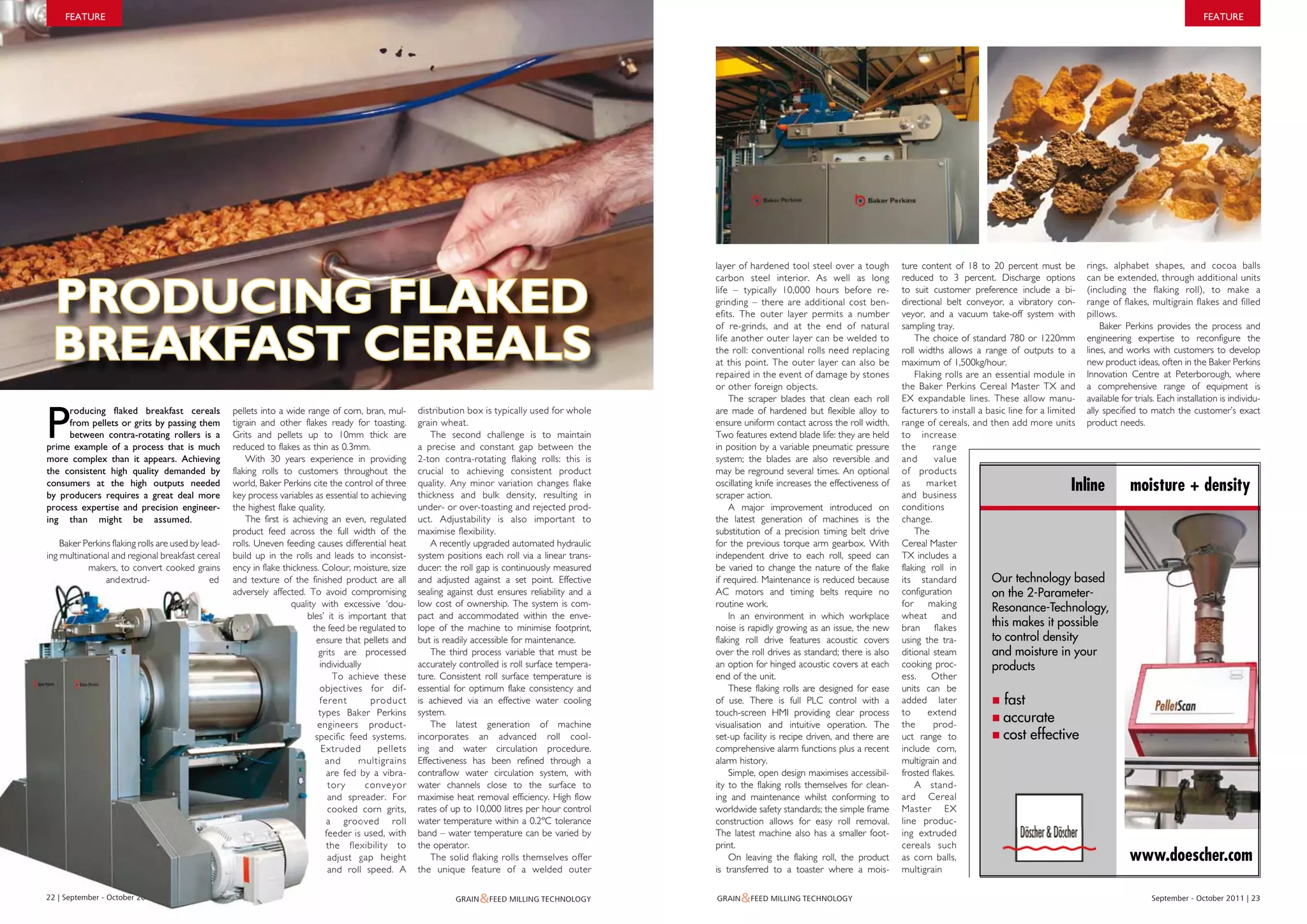 Producing Flaked Breakfast Cereals | PDF