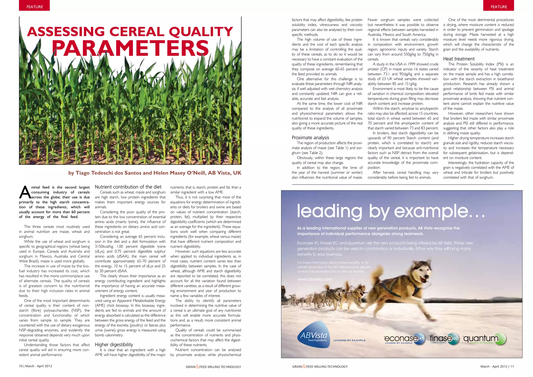 Assessing cereal quality parameters | PDF