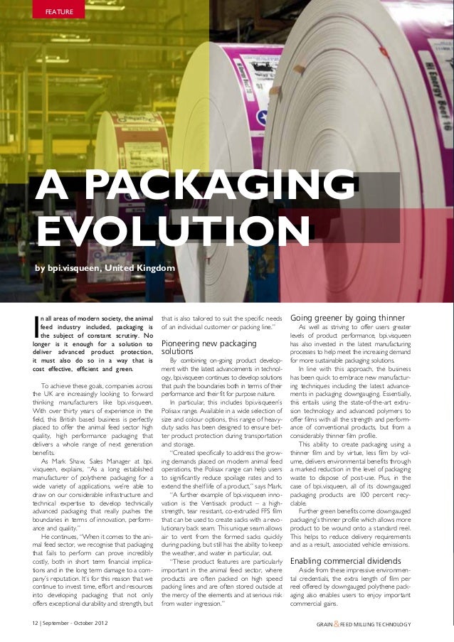 A packaging evolution