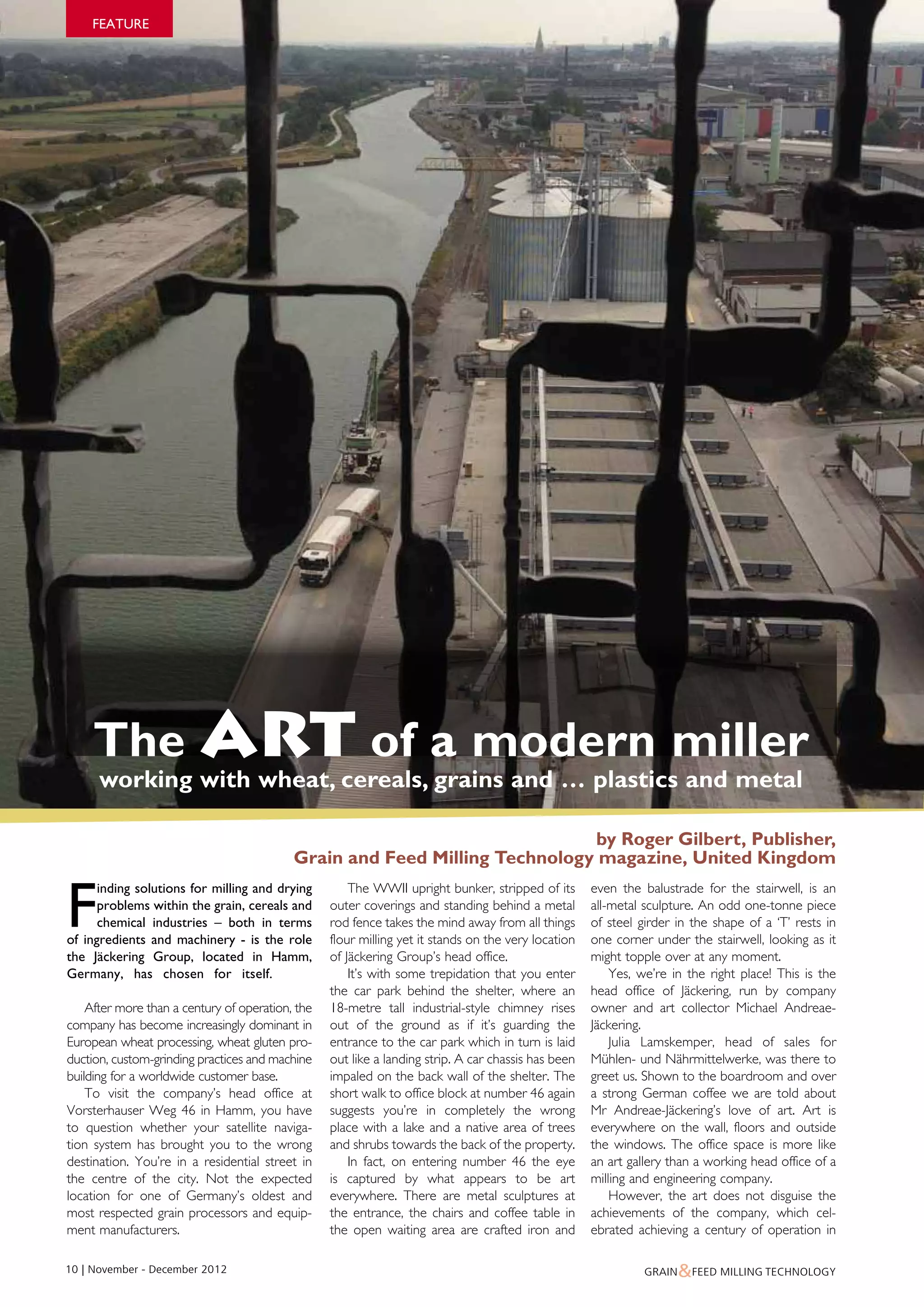 The art of a modern miller working with wheat, cereals, grains and ...