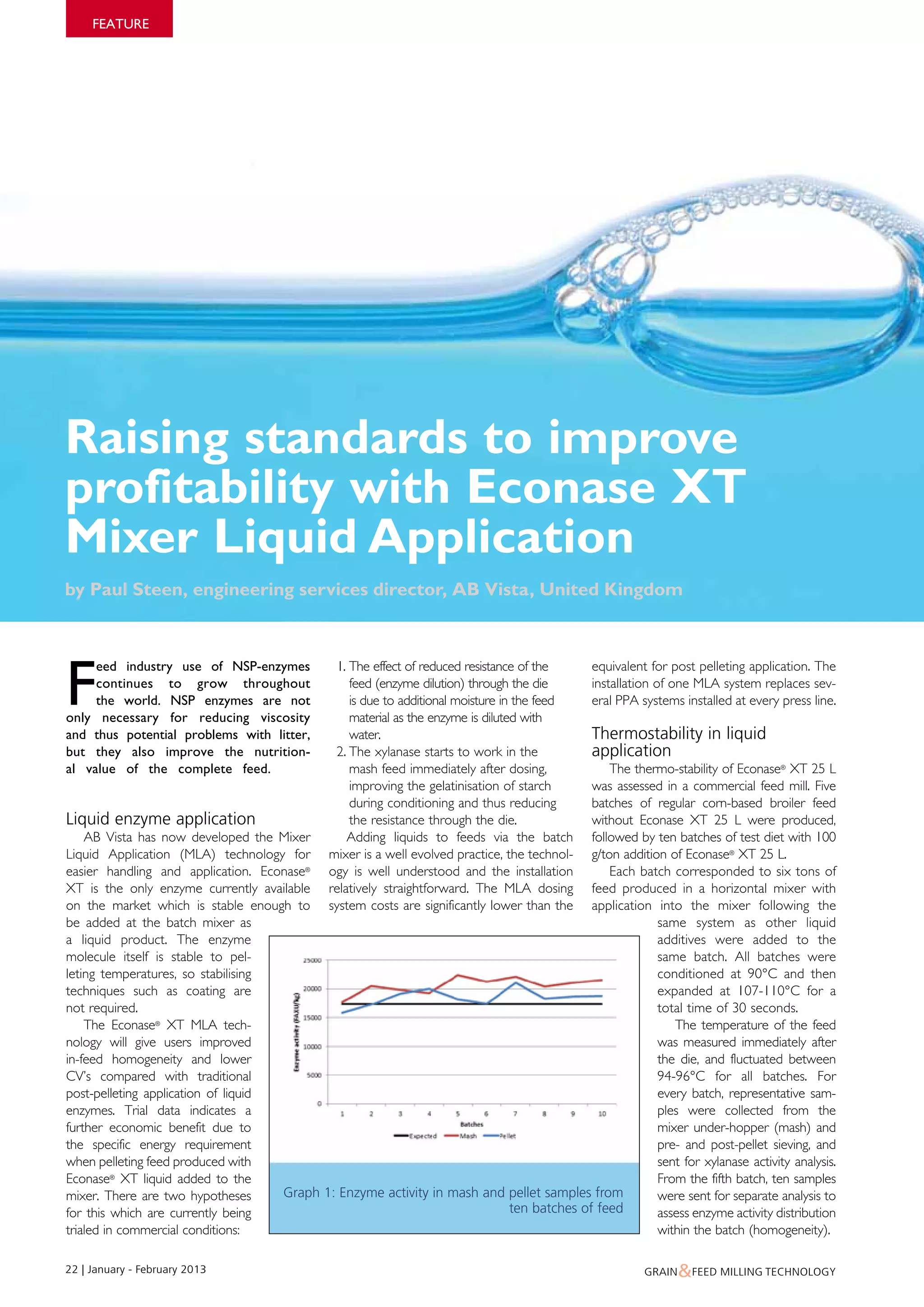 Raising standards to improve profitability with Econase XT Mixer Liquid ...