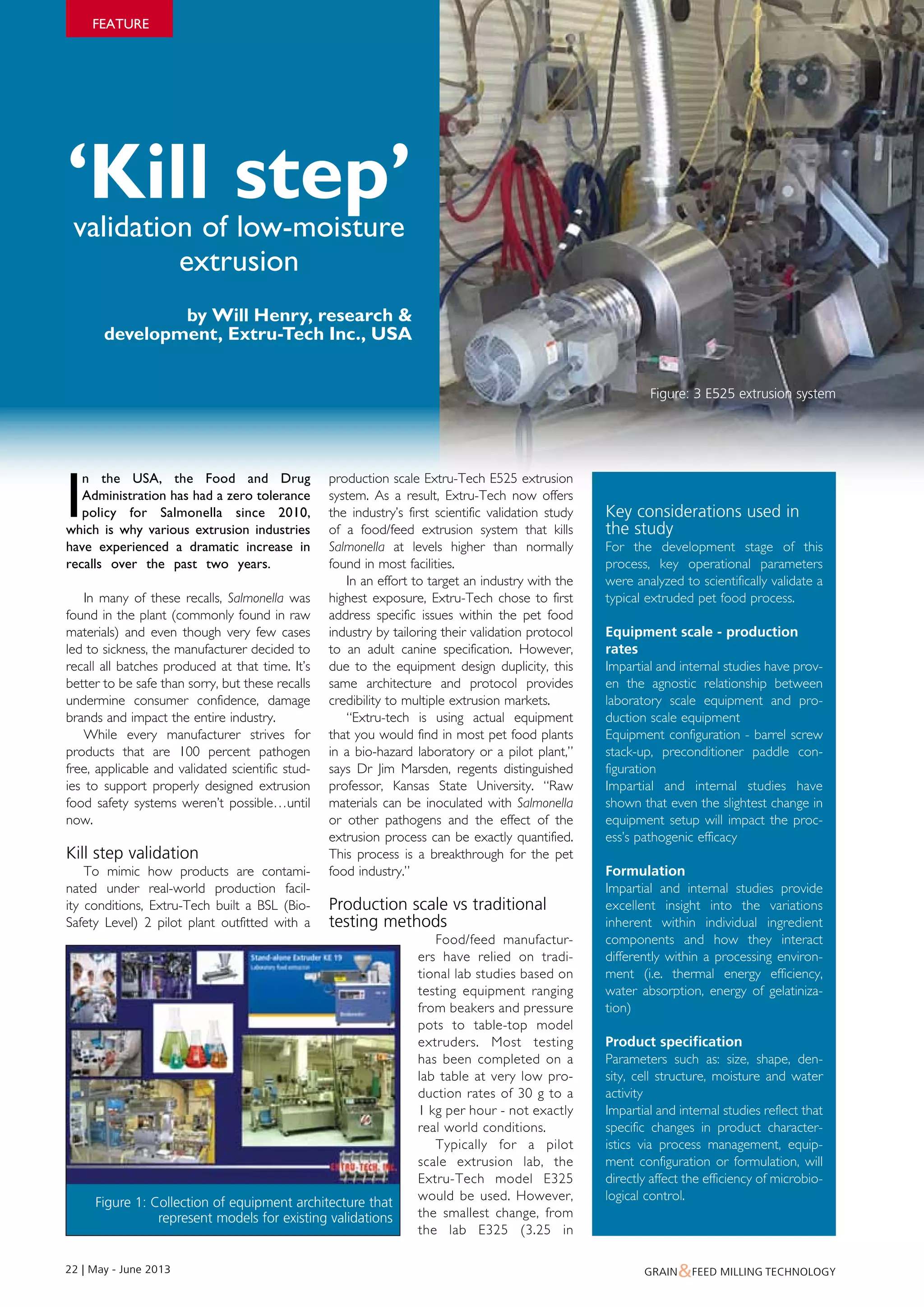 ‘Kill step’ validation of low-moisture extrusion | PDF