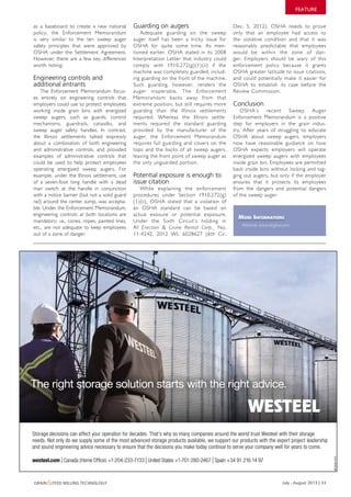 Sweeping changes to OSHA’s sweep auger enforcement | PDF