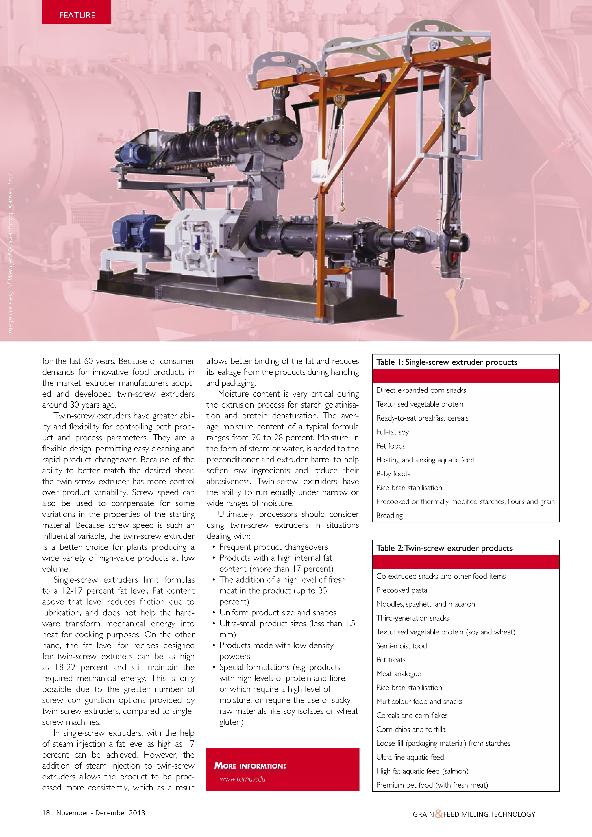 Single or twin-screw extruder: what are the options? | PDF