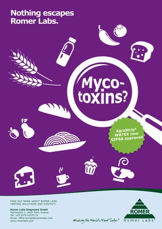 Grain testing - Testing for GMO and Mycotoxins | PDF