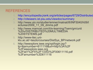 Distributed Multimedia Systems(DMMS) | PPT