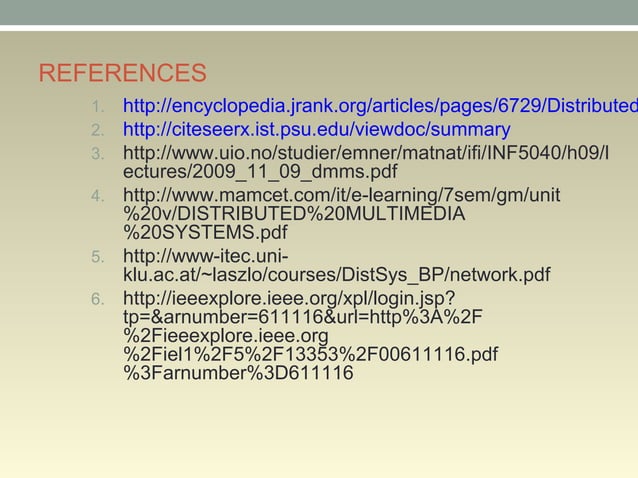 Distributed Multimedia Systems(DMMS) | PPT