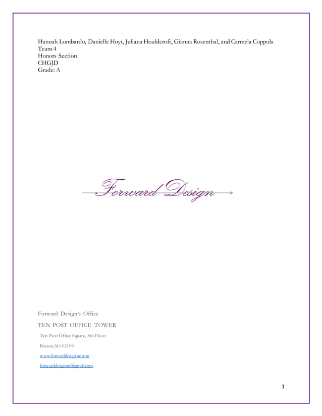 GFOB Forward Design Business Plan | PDF