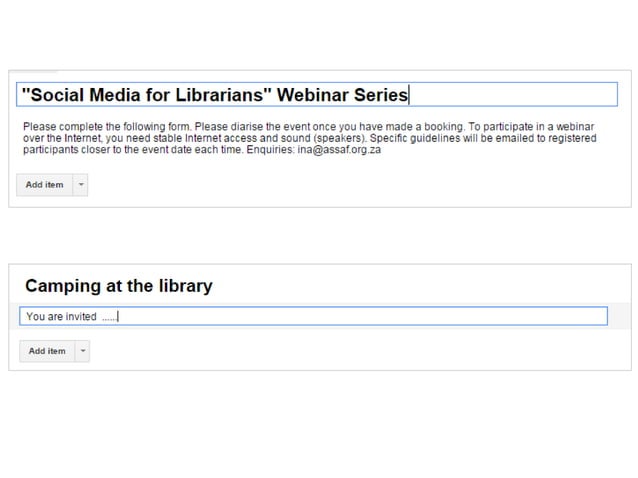 Google Forms for Librarians | PPT
