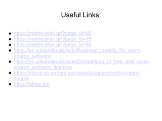 GFOSS: Open Source Business Models | PPT