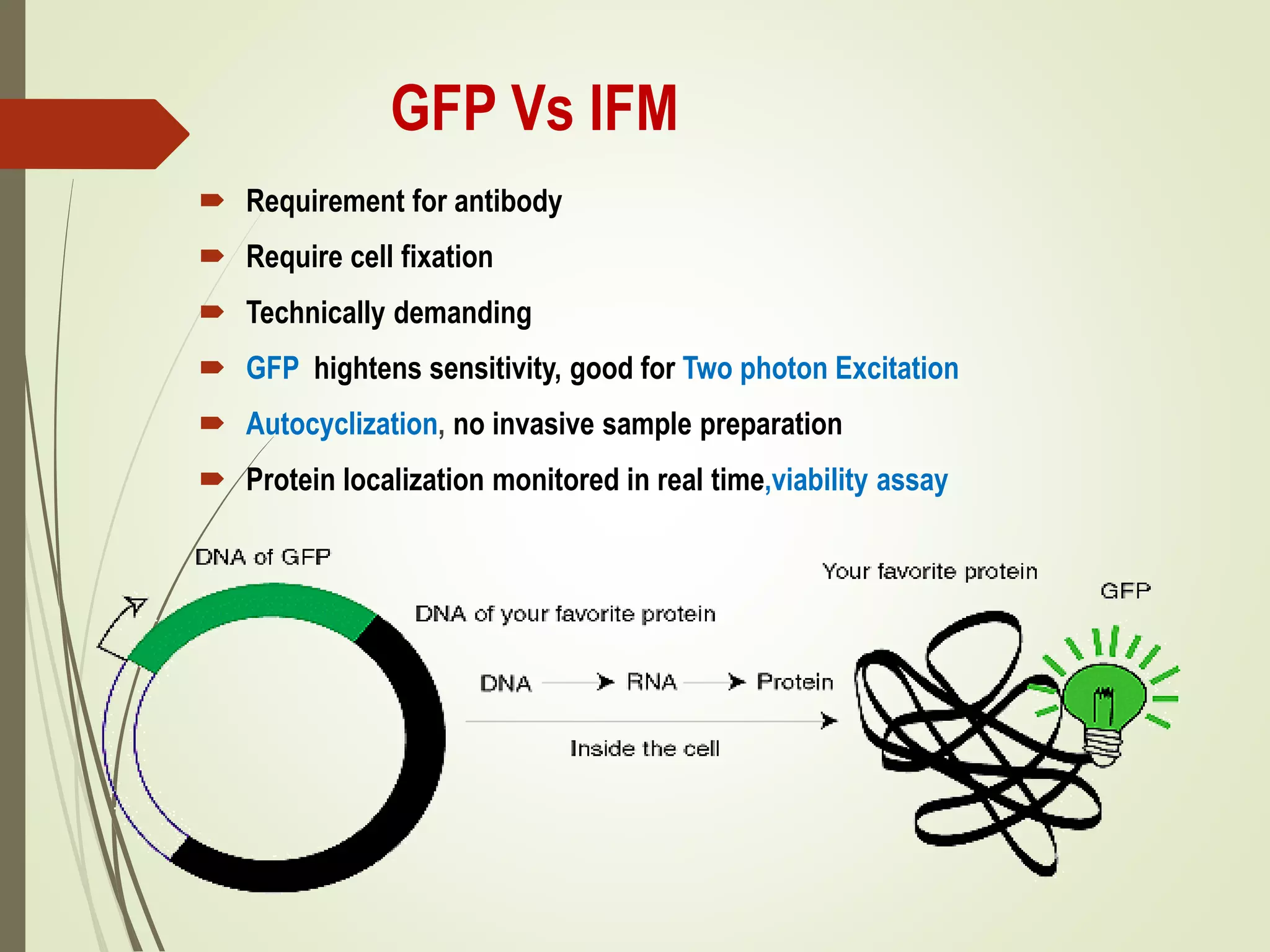 Gfp application in bacterial dynamics and disease diagnosis | PPTX