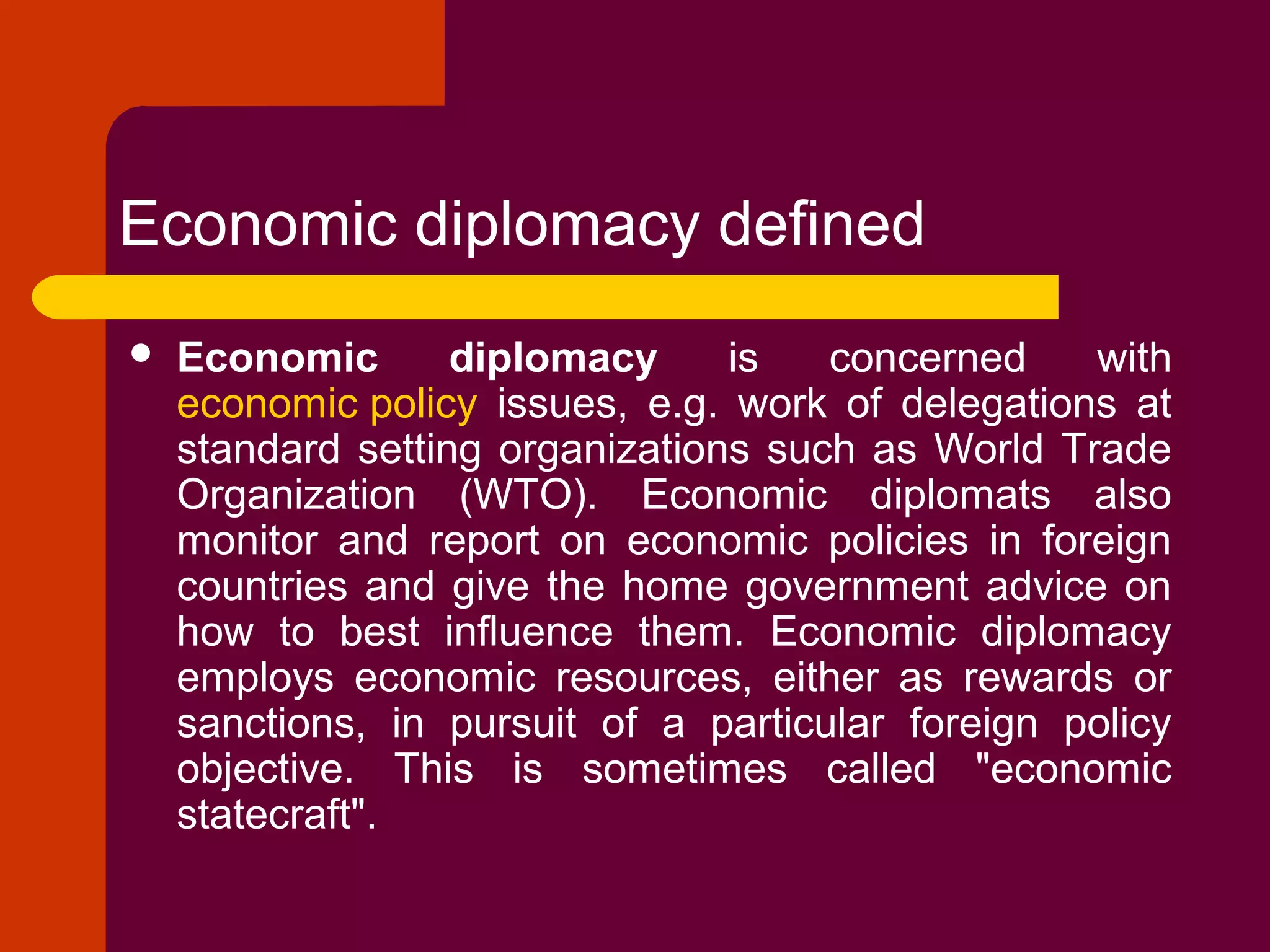 ECONOMIC DIPLOMACY | PPT