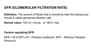 UPDATED GFR BY DR K AMBAREESHA GOUD,. PHD | PPTX