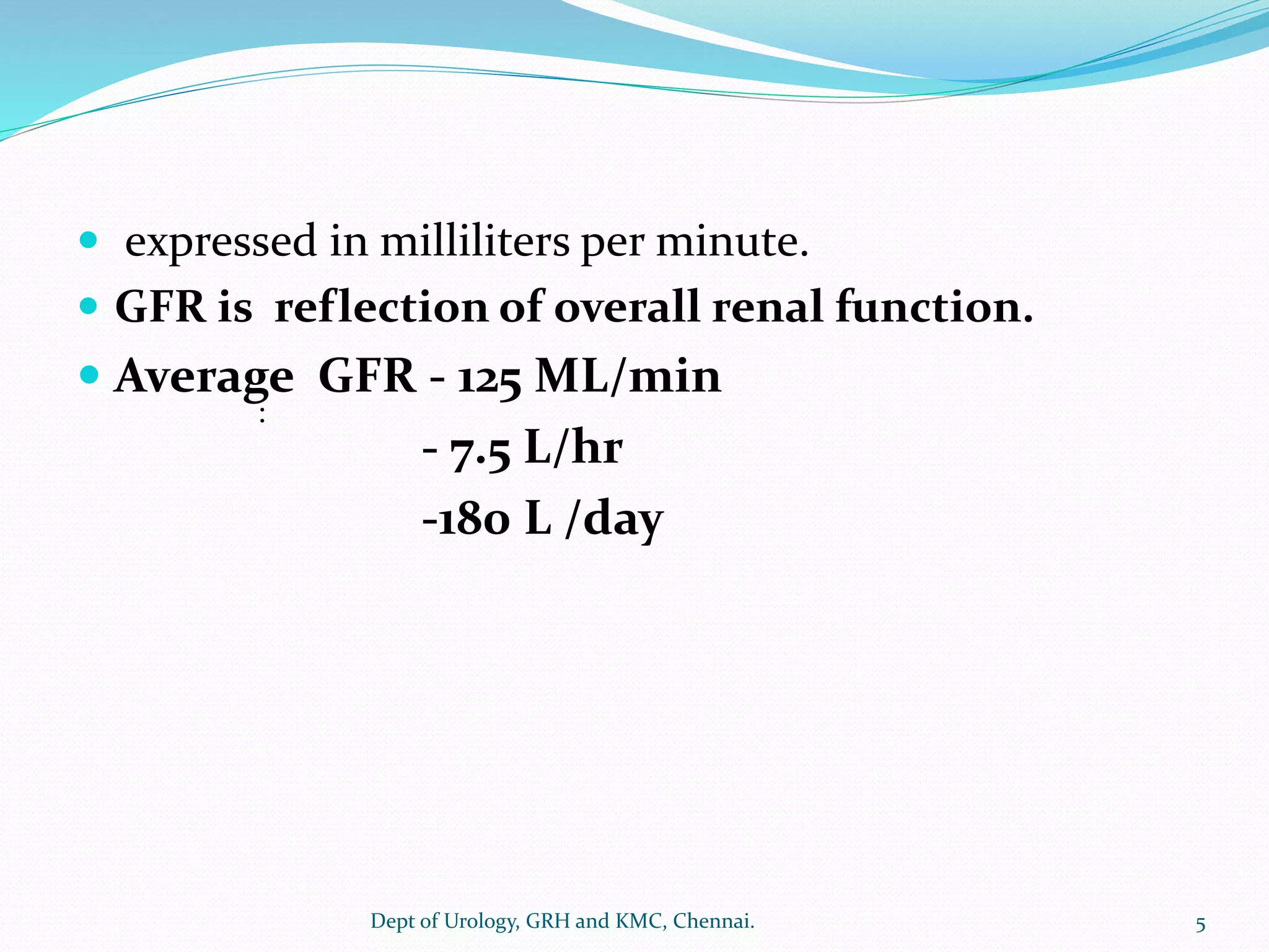 Determinant of Glomerular Filtration | PPT