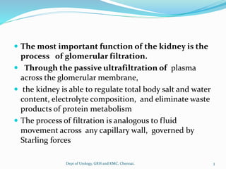 Determinant of Glomerular Filtration | PPT