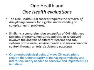 An Operational Tool To Enhance One Health Interdisciplinary Massimo ...