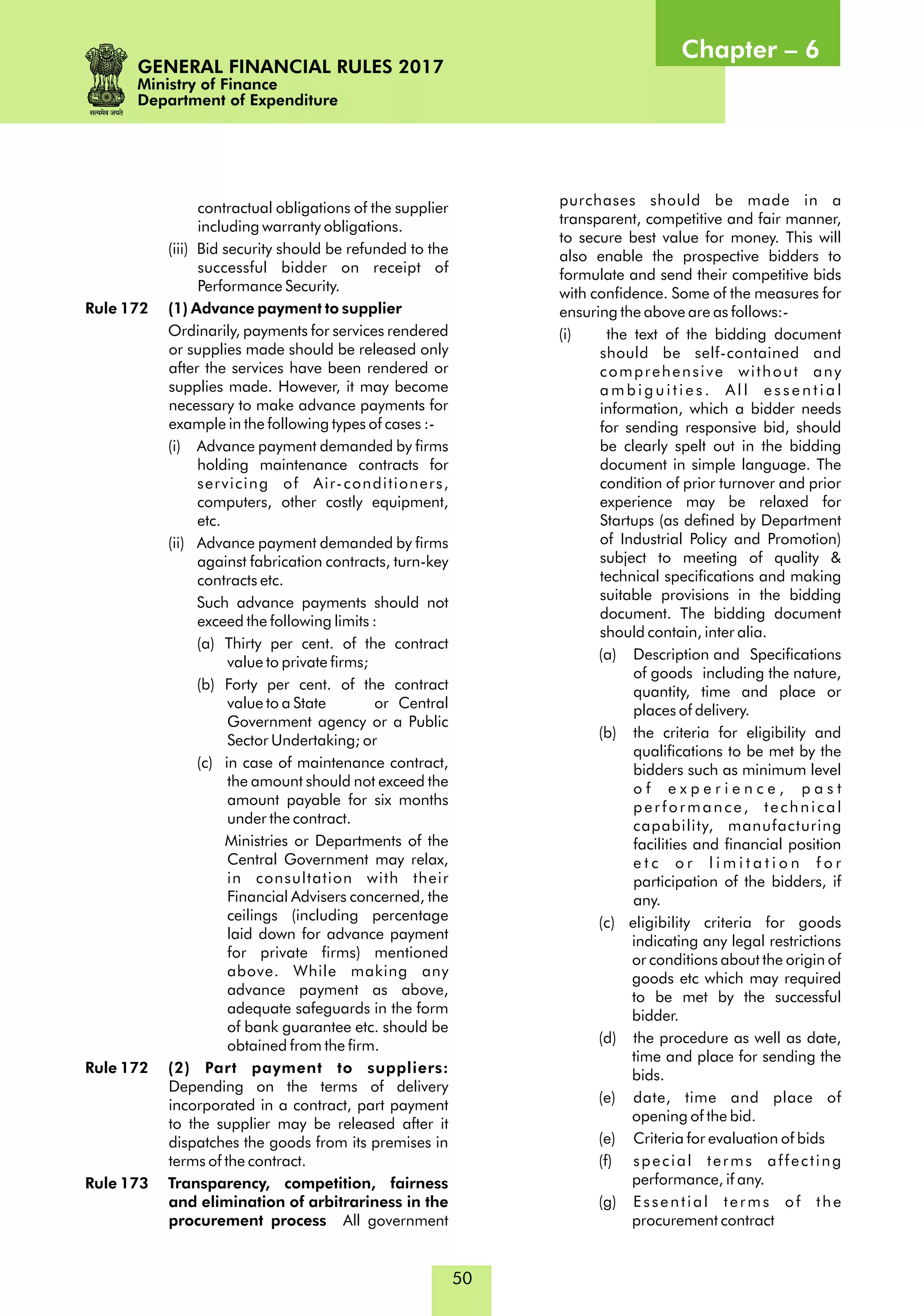 General Financial Rules 2017 GFR | PDF