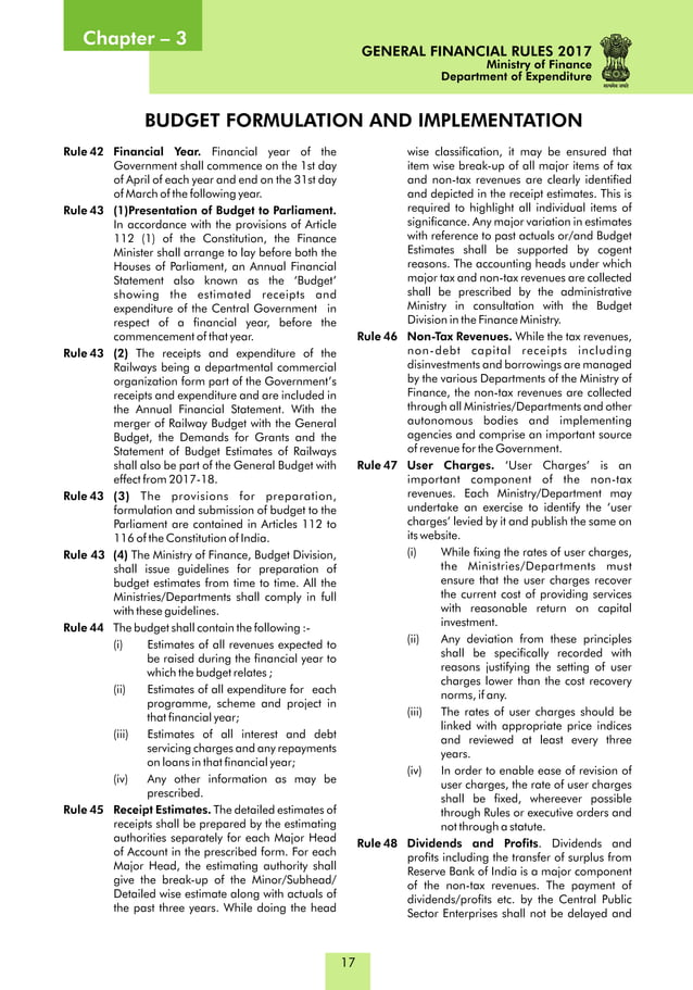 General Financial Rules 2017 GFR | PDF