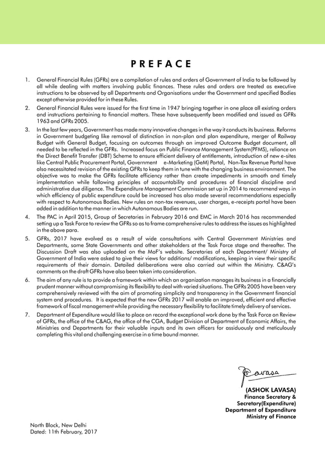 General Financial Rules 2017 GFR | PDF