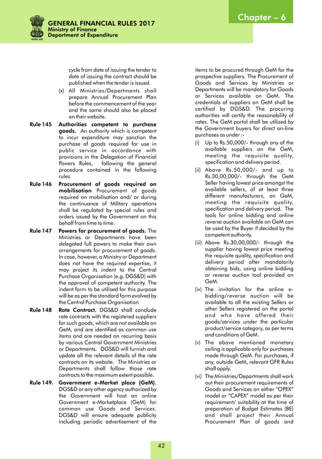 General Financial Rules 2017 GFR | PDF