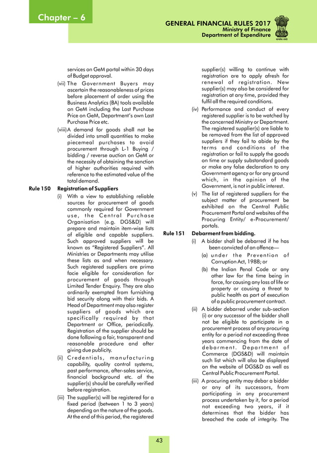 General Financial Rules 2017 GFR | PDF