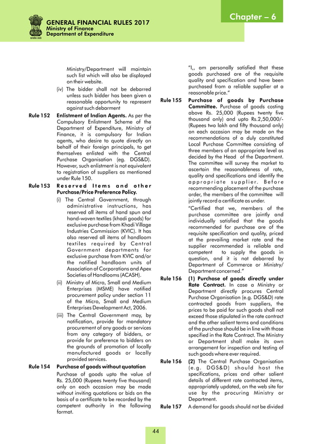 General Financial Rules 2017 GFR | PDF