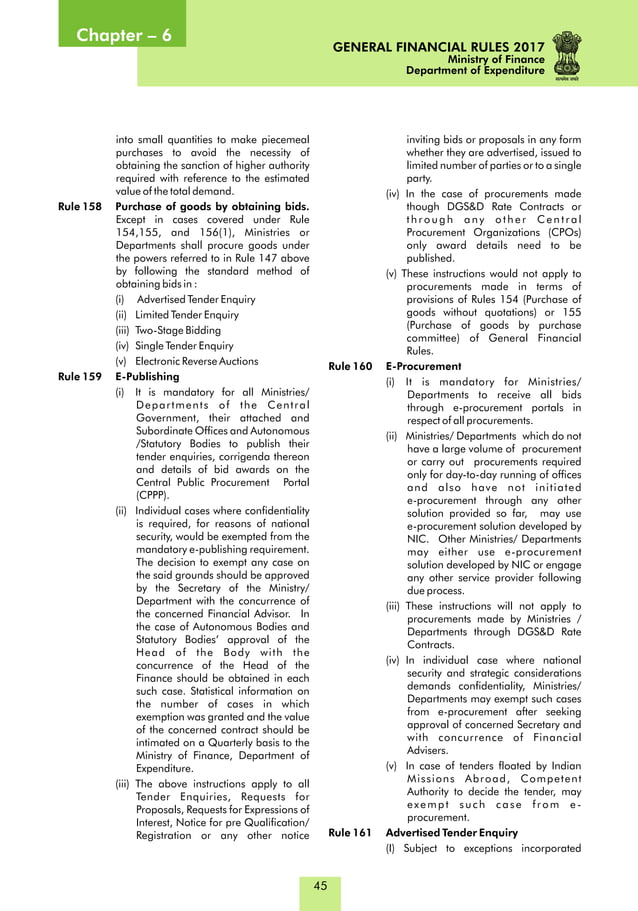 General Financial Rules 2017 GFR | PDF