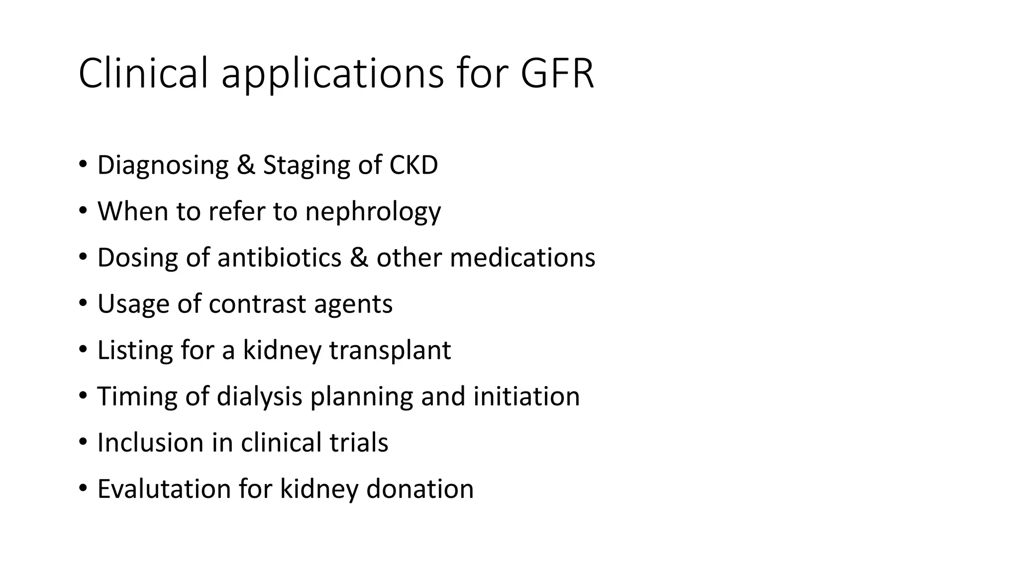 Gfr Estimationpptx Endocrine And Metabolic Diseases Diseases And