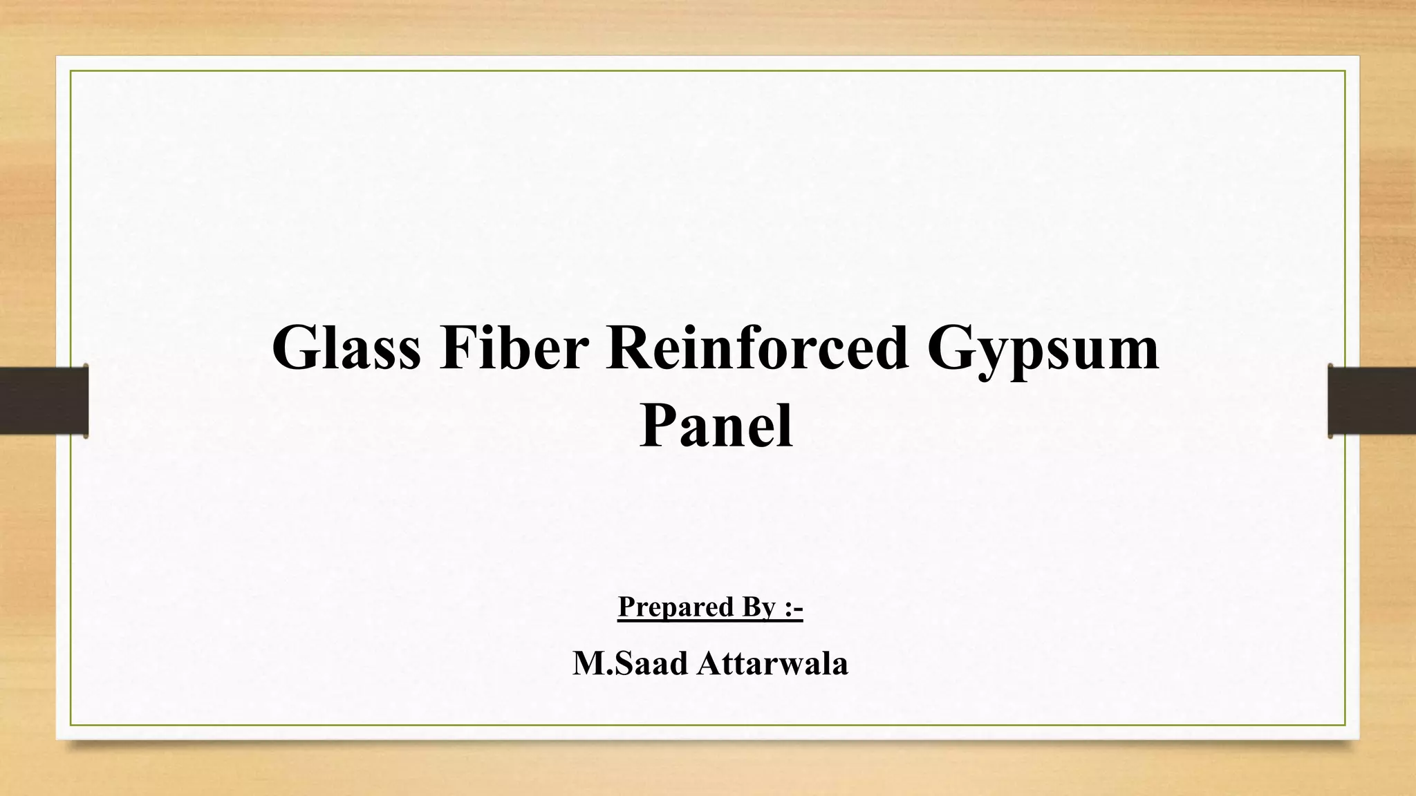 Glass Fiber Reinforced Gypsum (GFRG) Panel | PPTX | Civil Engineering ...