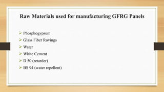 Glass Fiber Reinforced Gypsum (GFRG) Panel | PPTX