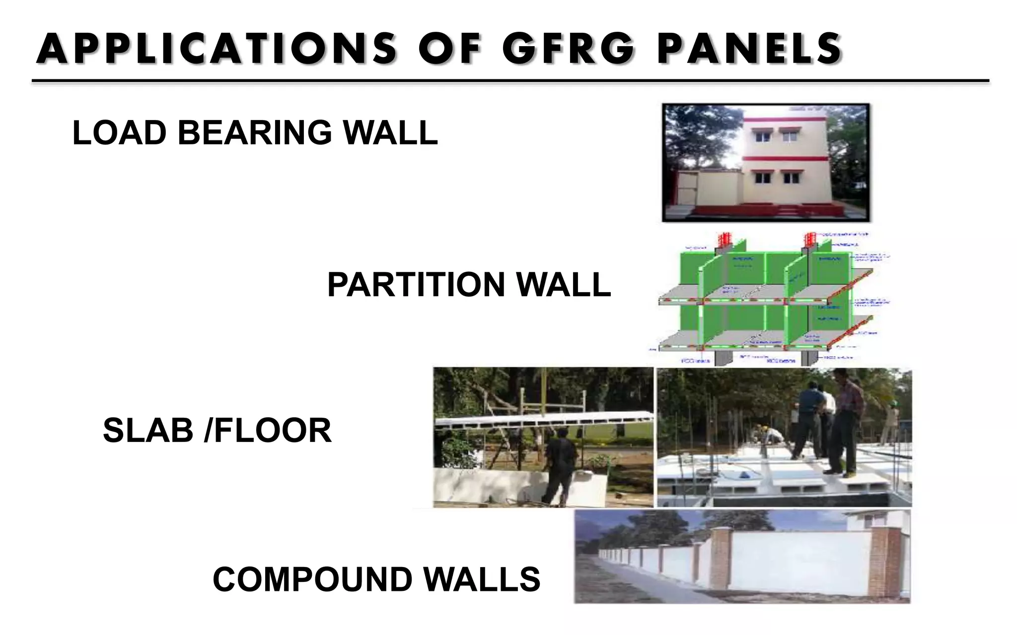 Building system using GFRG panels | PPTX