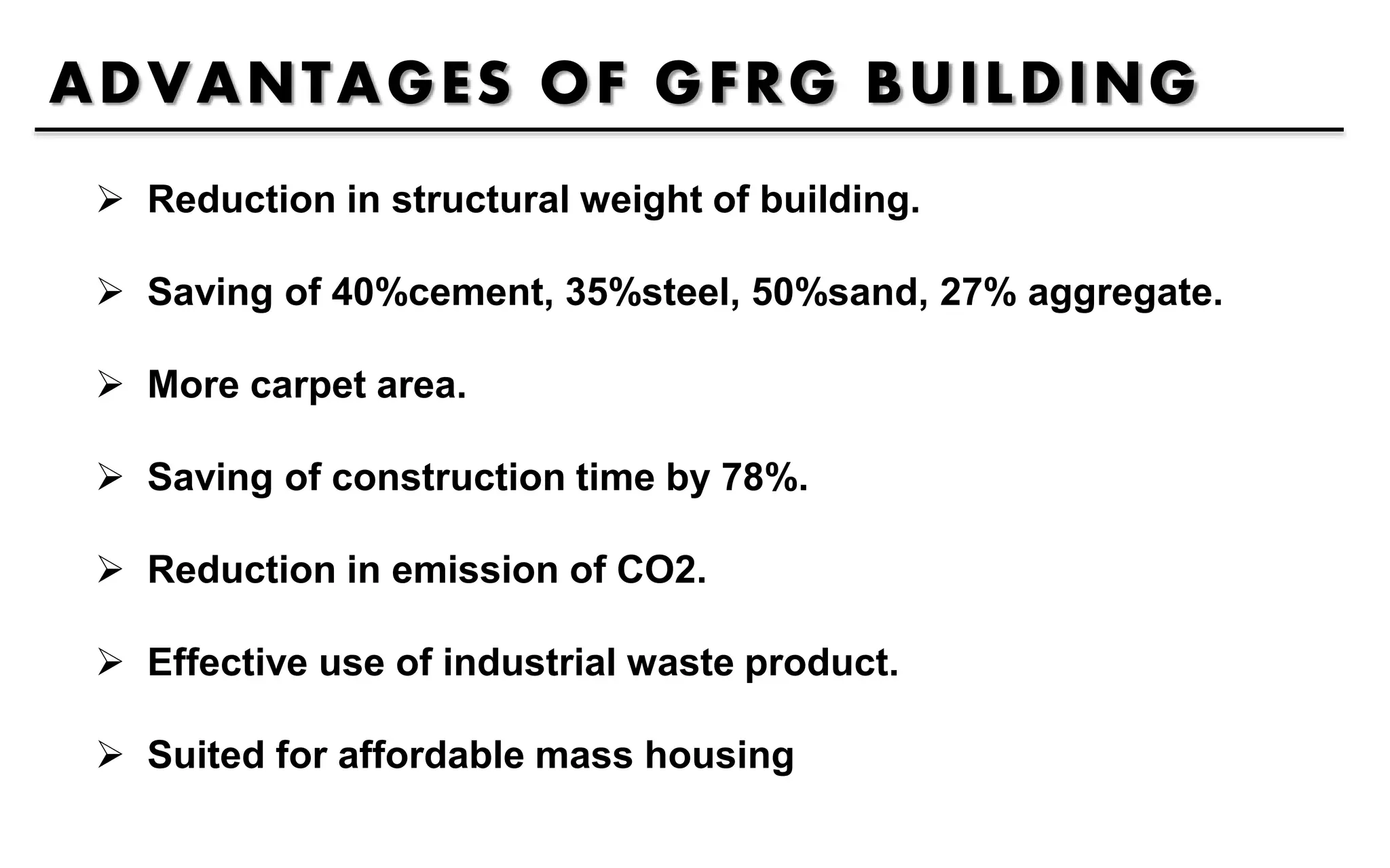 Building system using GFRG panels | PPTX