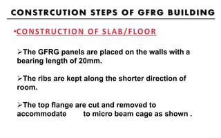 Building system using GFRG panels | PPTX