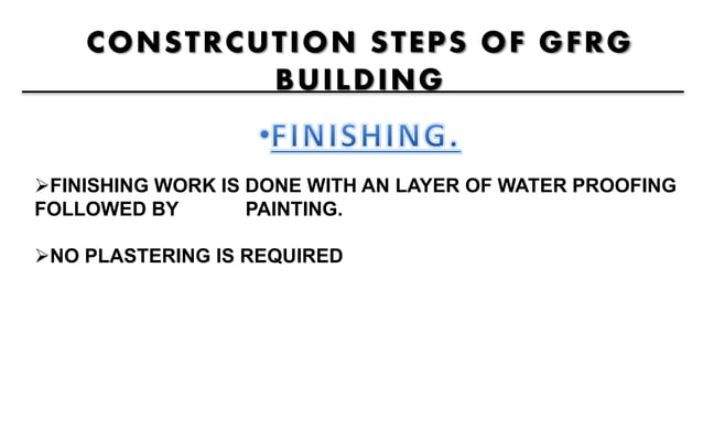 Building system using GFRG panels | PPTX | Civil Engineering Industry ...