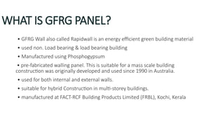 GFRG ppt.pptx (glass fiber reinforced gypsum panel | PPTX
